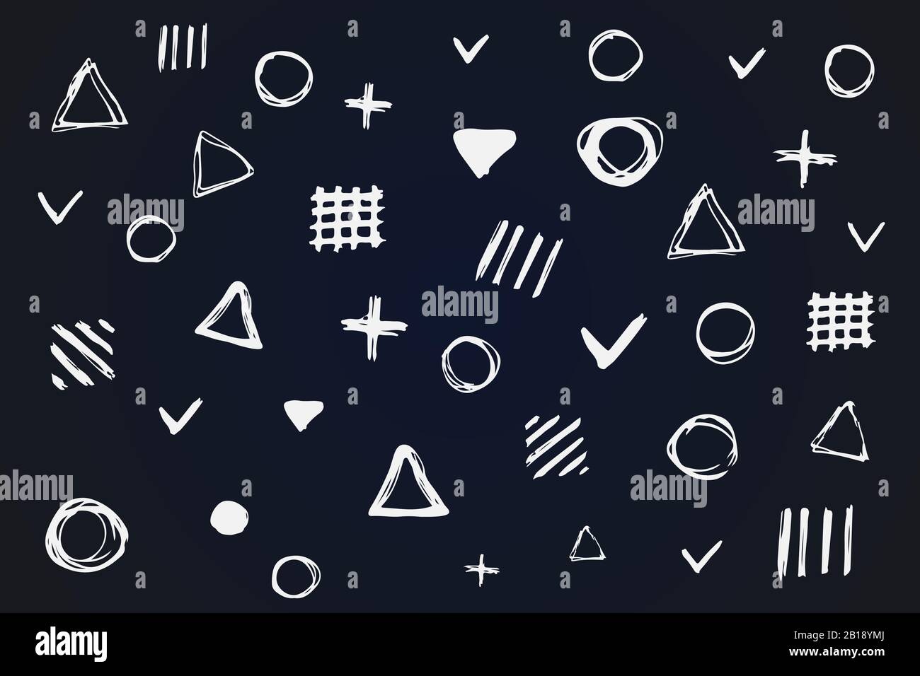 Simple geometric shapes drawn in pencil by hand Stock Vector Image ...