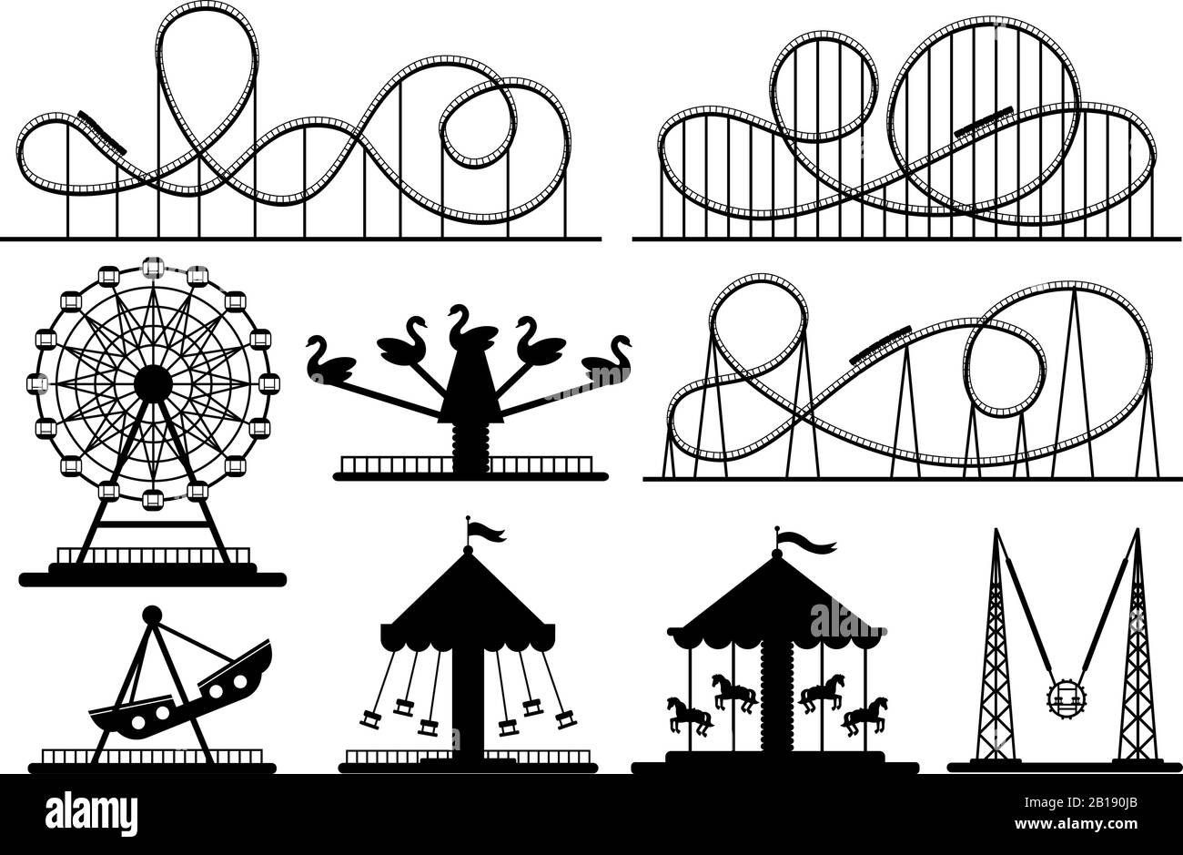 Carnival Rides Silhouette