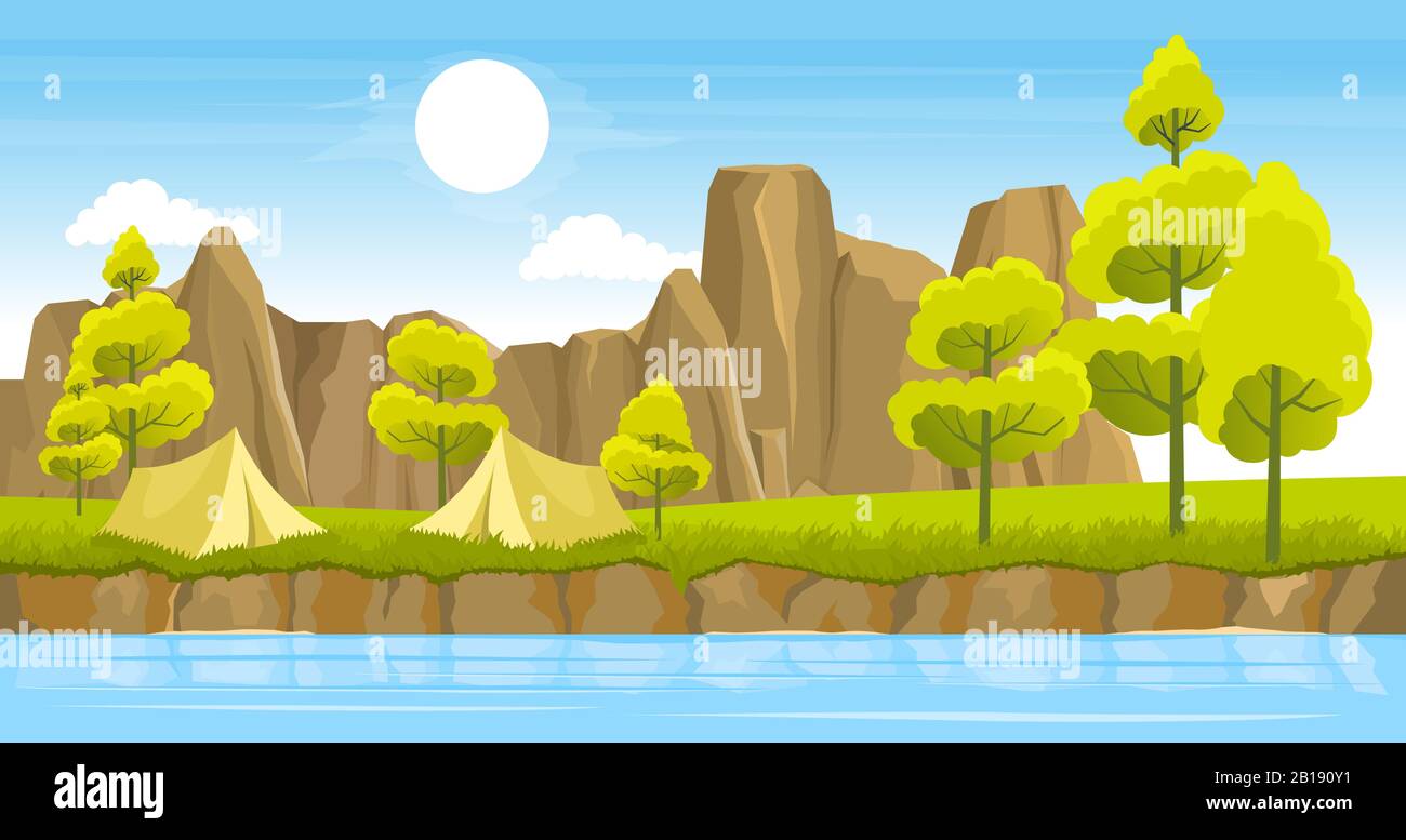 Park and campground Stock Vector Images - Alamy