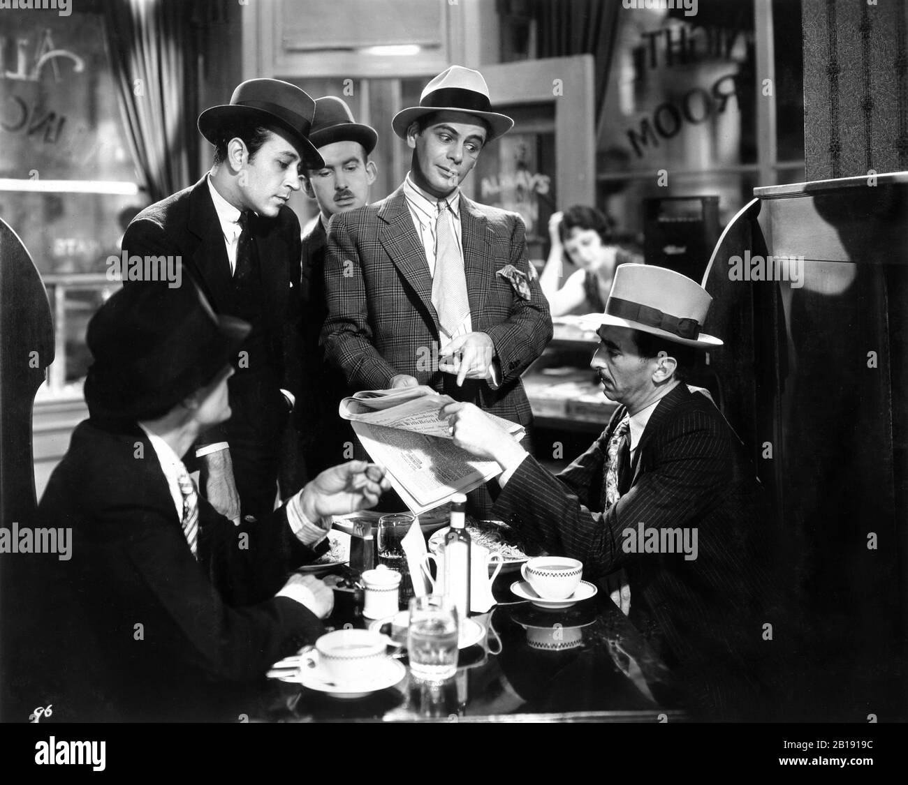 PEDRO REGAS GEORGE RAFT VINCE BARNETT PAUL MUNI as Tony Camonte and ...