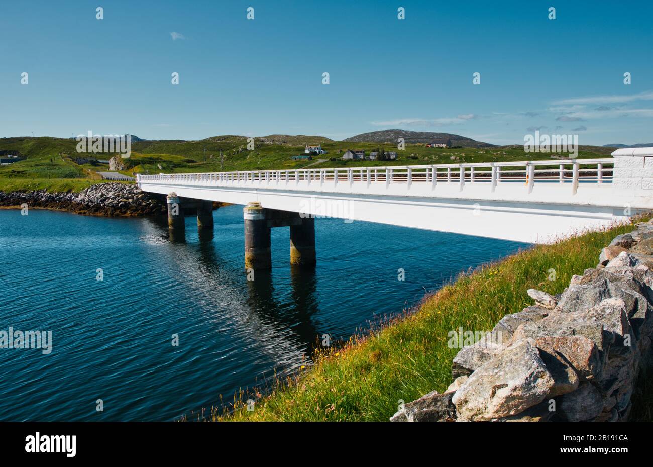 Pre-stressed concrete road bridge, built in 1953 to link the Isle of ...