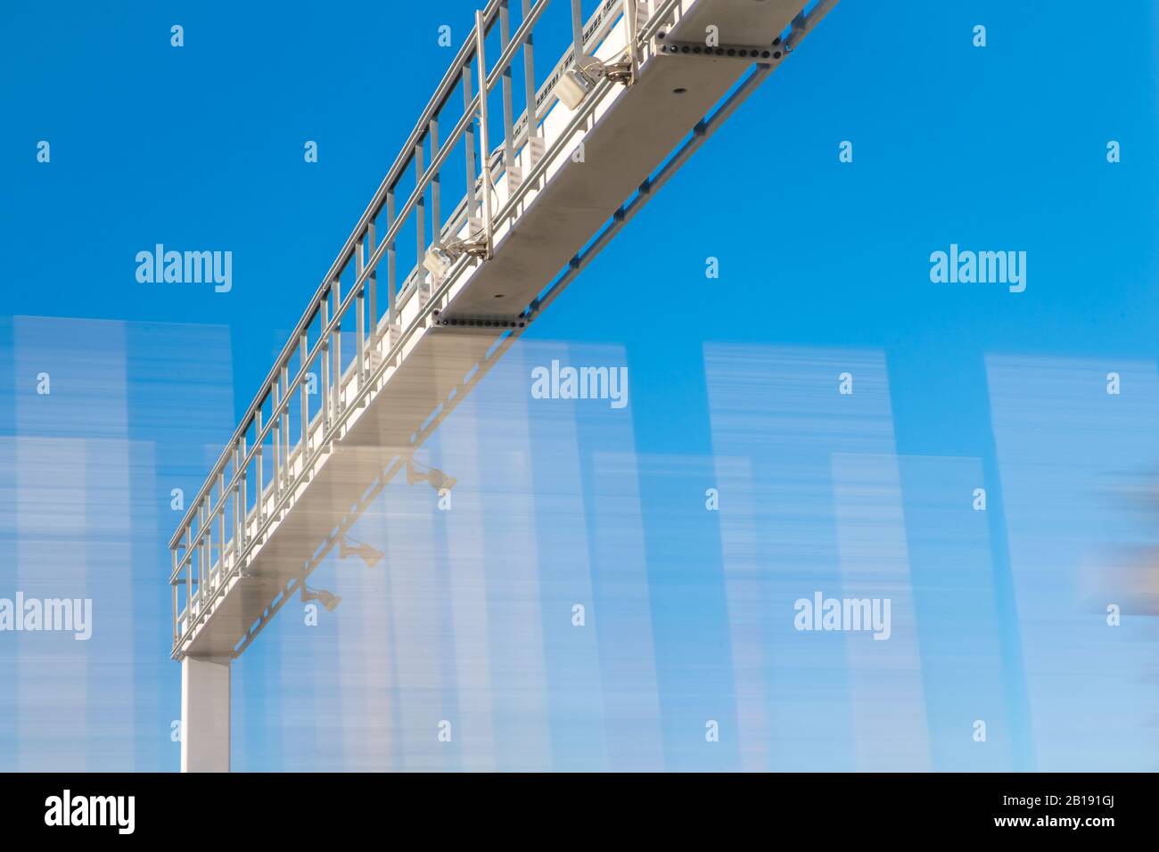 truck passing through a toll gate on a highway toll roads Stock Photo ...