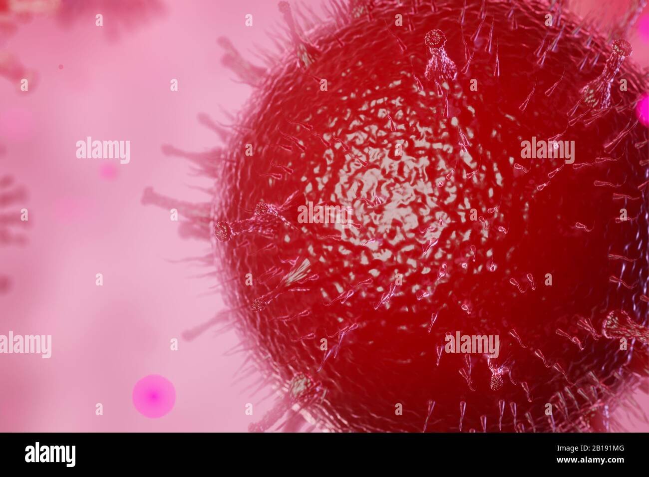 3d illustration. The concept of a biological virus. Coronavirus. 3d ...