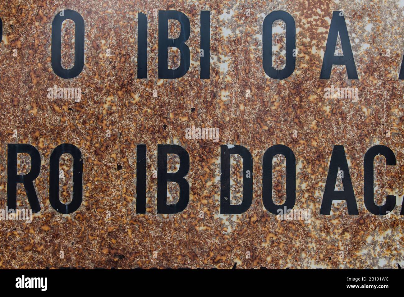 fonts letters on old rusty metal, old metal background, texture ...