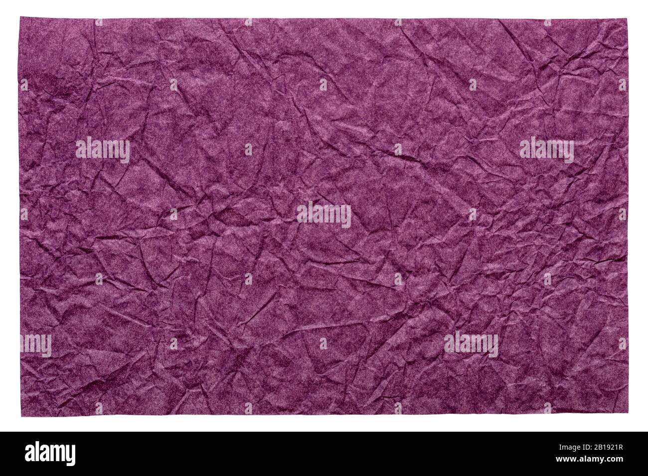 Isolated crumpled sheet paper in dark violet color for your awesome ...