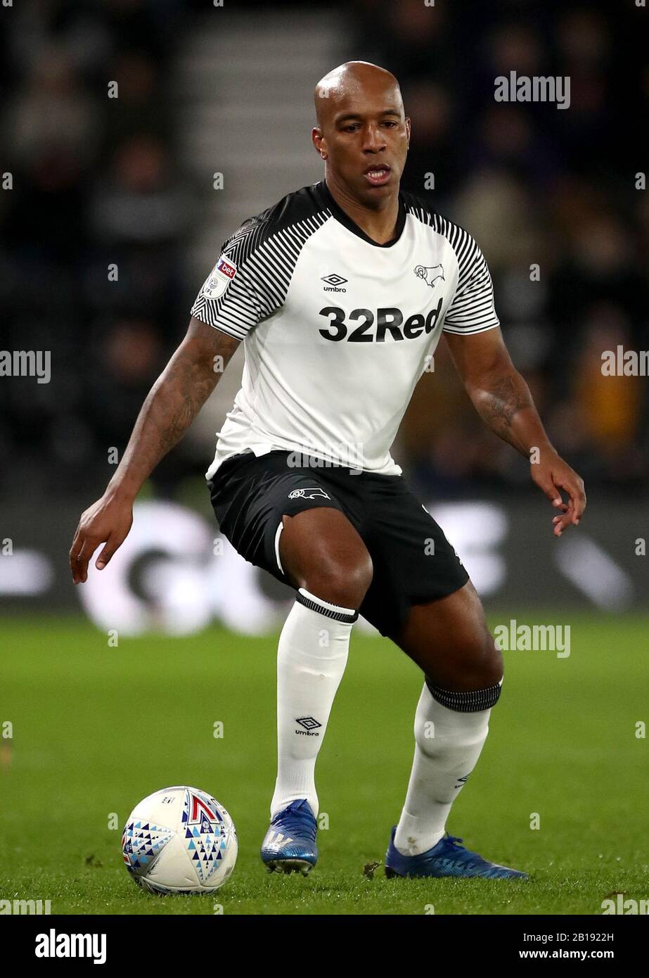 Derby County's Andre Wisdom Stock Photo - Alamy