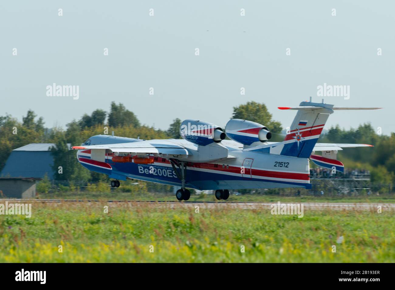 August 30, 2019. Zhukovsky, Russia. Multipurpose amphibious aircraft ...