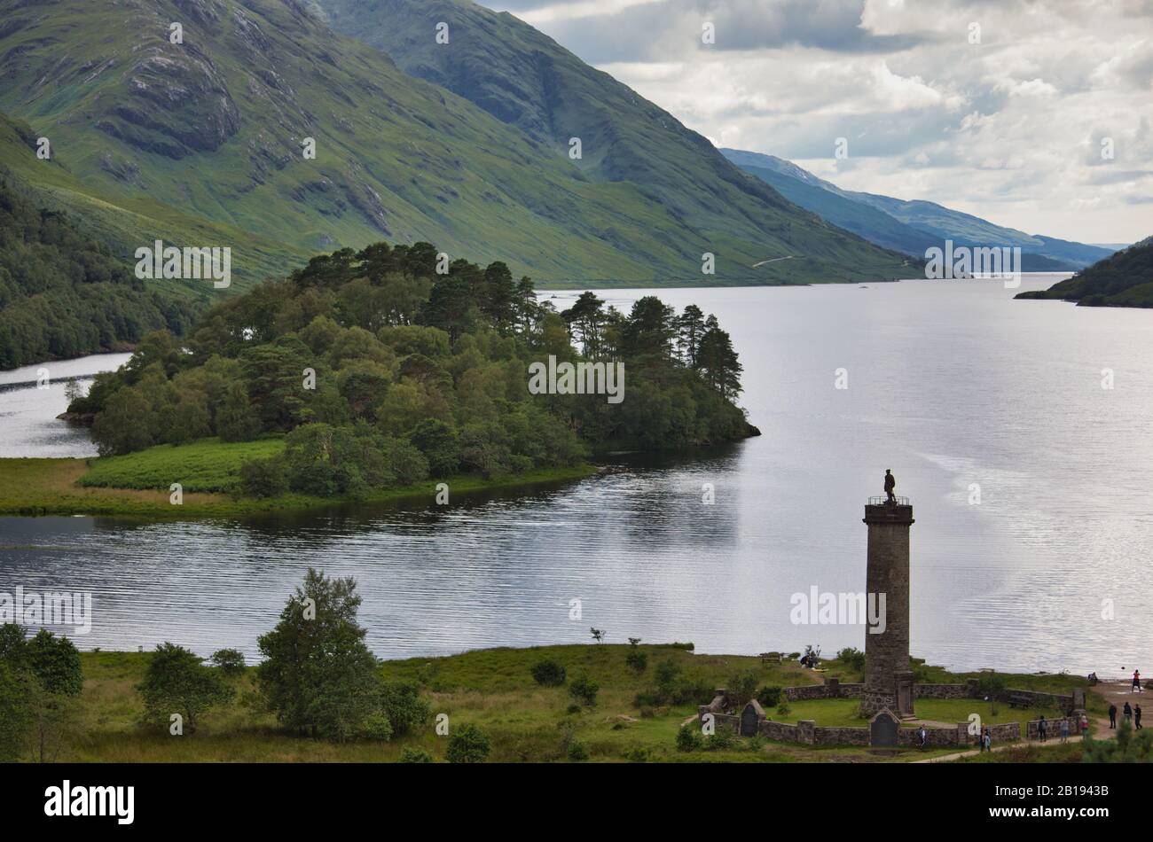 Glenfinnan Monument at the head of Loch Shiel, Lochaber, Highlands ...