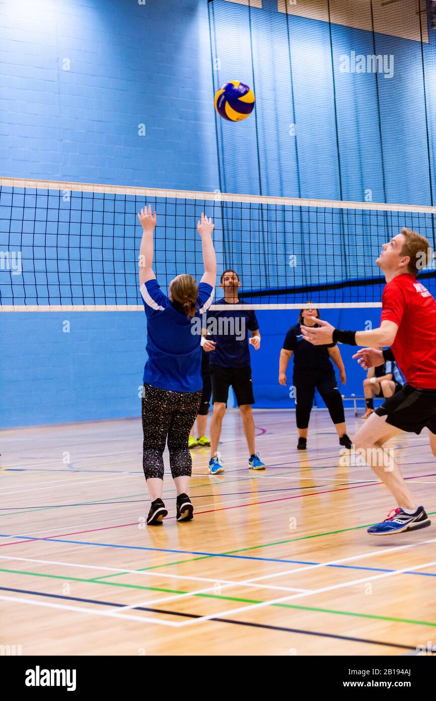 Kids Playing Volleyball High Resolution Stock Photography and Images ...