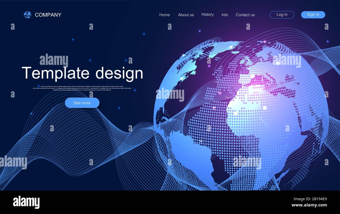 Modern vector template for website design. Business presentation with ...