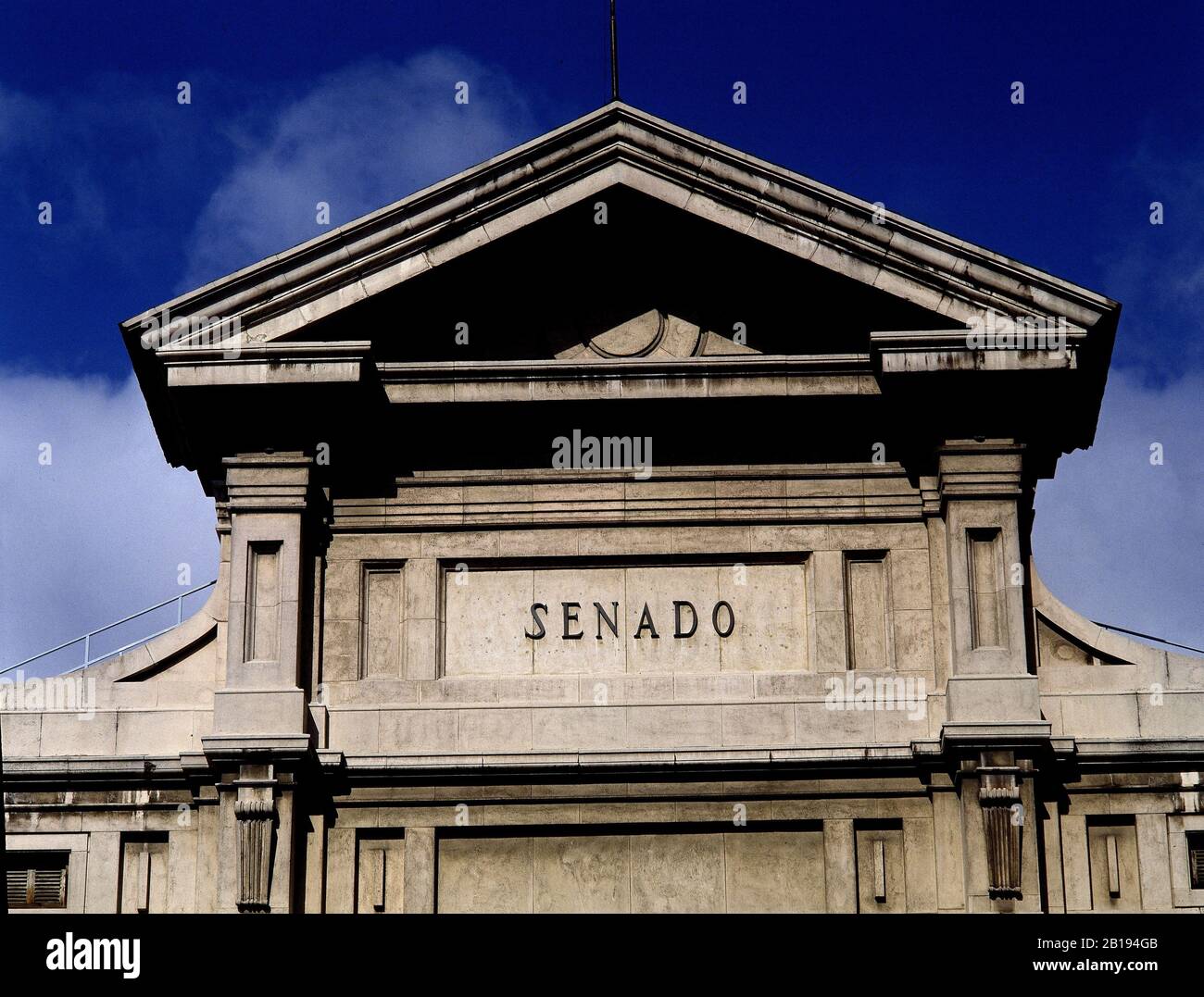 FRONTIS DE LA FACHADA DEL PALACIO DEL SENADO - SIGLO XIX. Location ...
