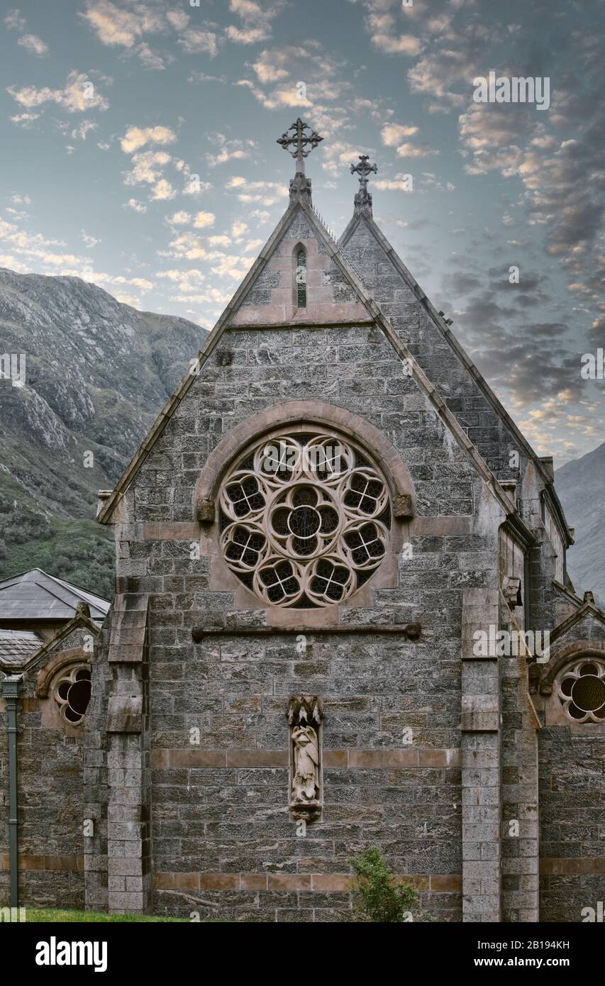 Gothic Church of St Mary and St Finnan, Glenfinnan, Lochaber, Highland ...