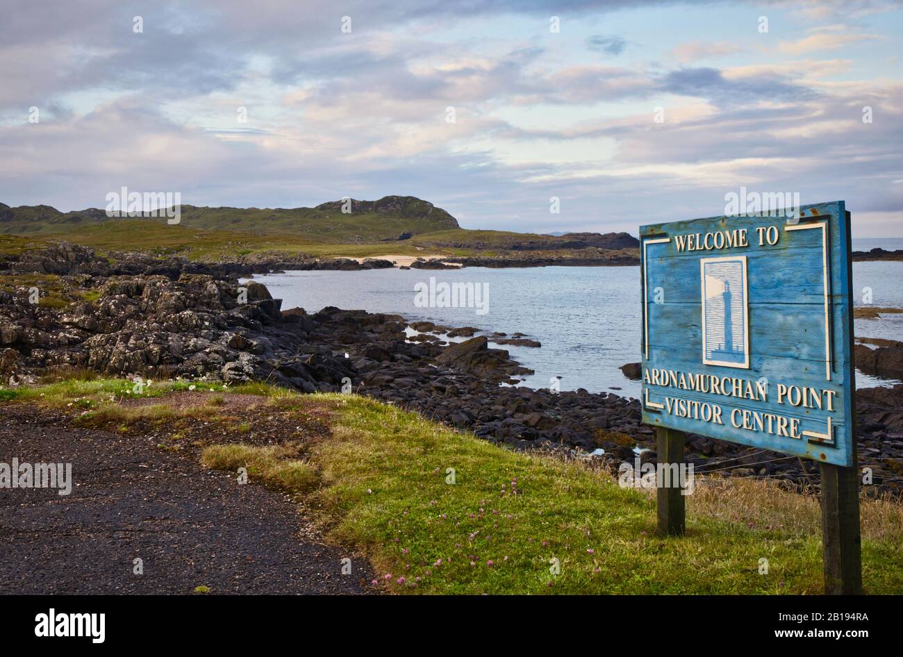 Welcome sign at Ardnamurchan point the most westerly point on the ...