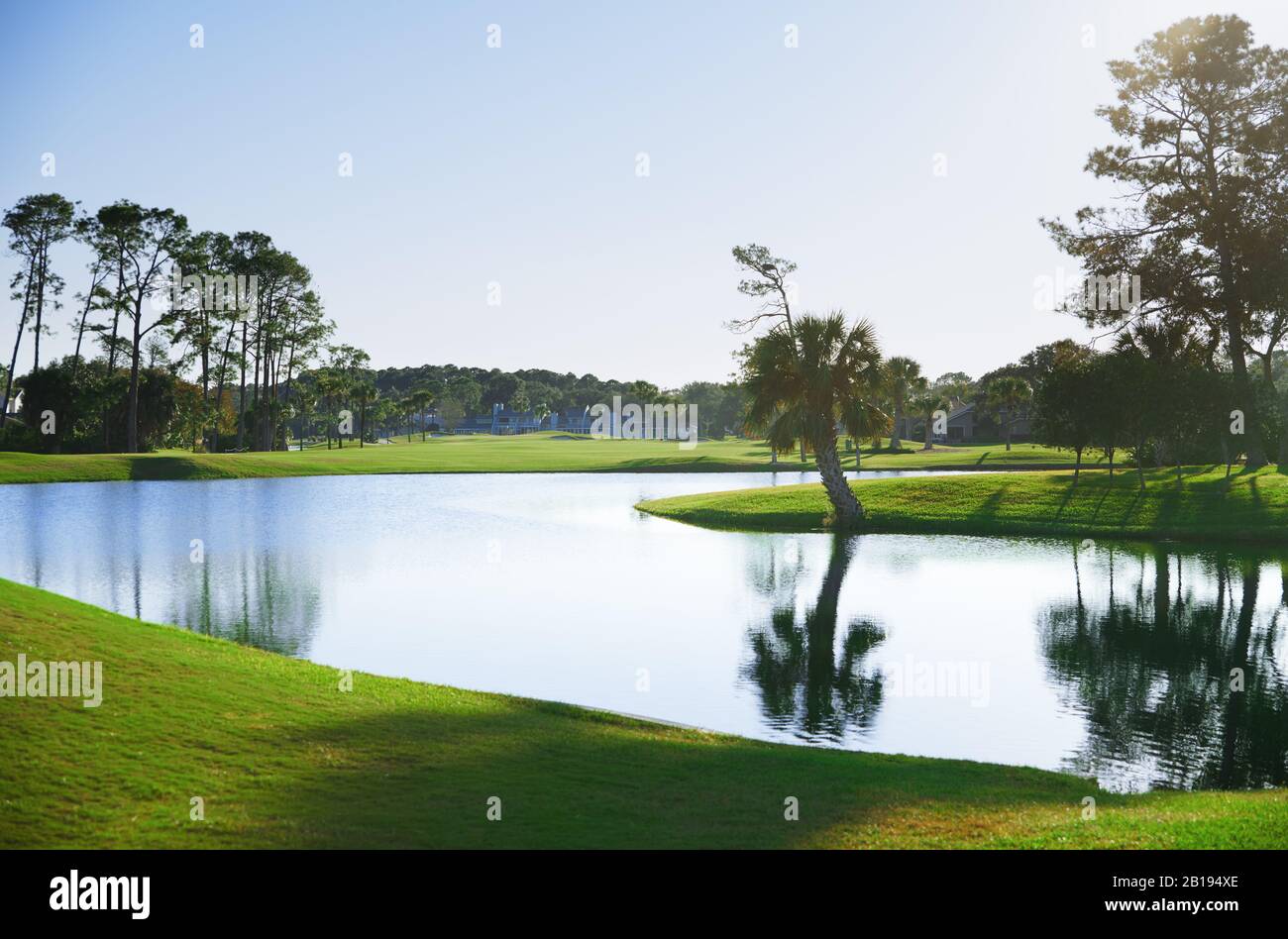 Natural public park with pond. Florida, USA Stock Photo - Alamy