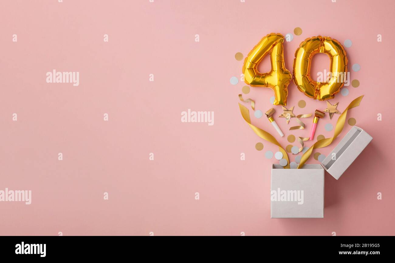 40th birthday balloon hi-res stock photography and images - Alamy