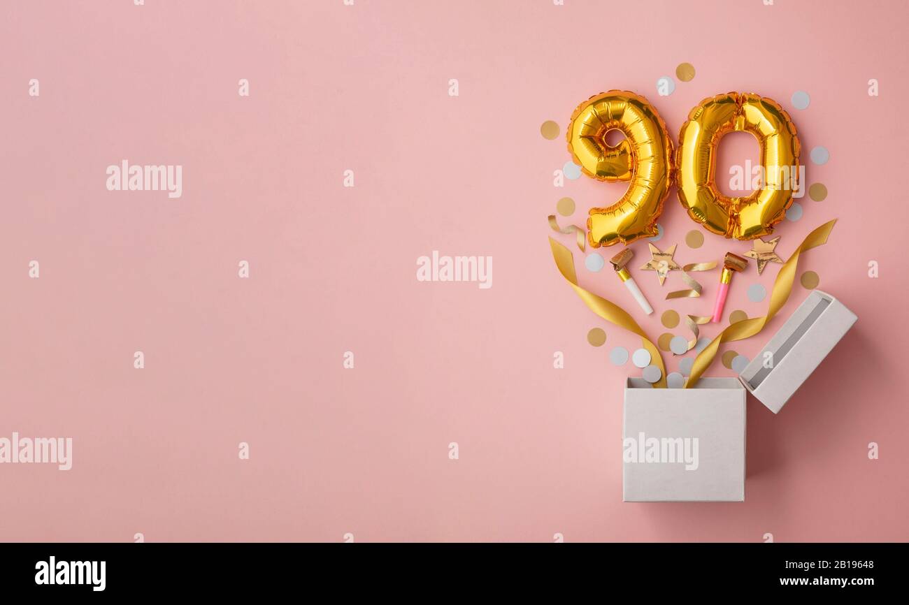 90th birthday balloon hi-res stock photography and images - Alamy