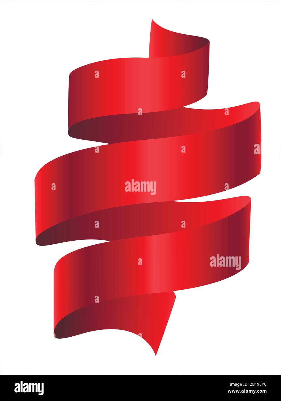 horizontal red triple ribbon, banner for decor. Vector isolated Stock ...