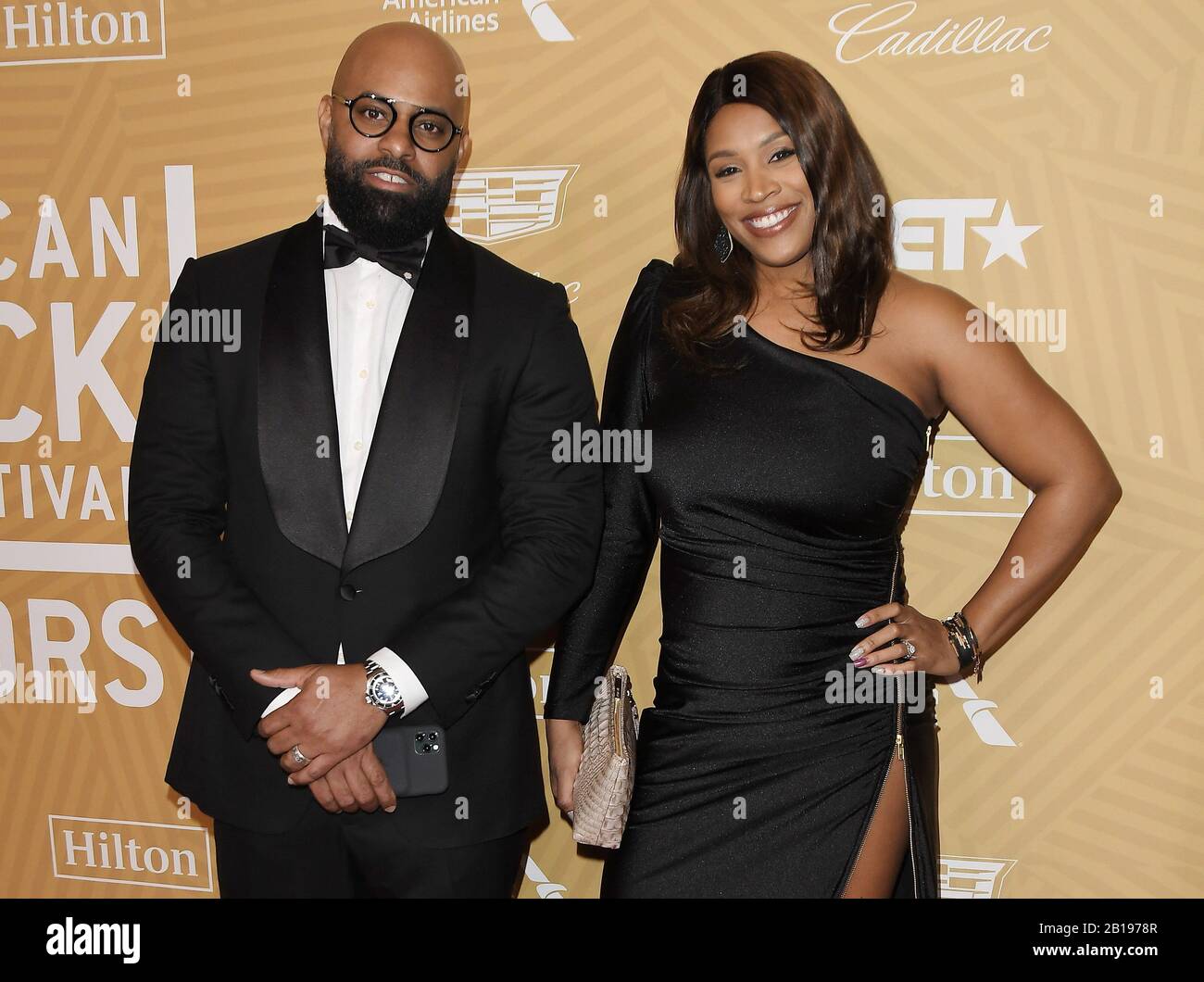 (L-R) Ty Walker and Keisha Walker arrives at the American Black Film ...