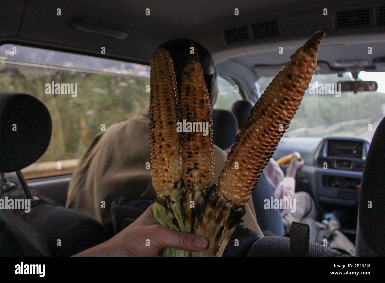 A popular African dish is fried corn. Grilled corn on the cob Stock ...