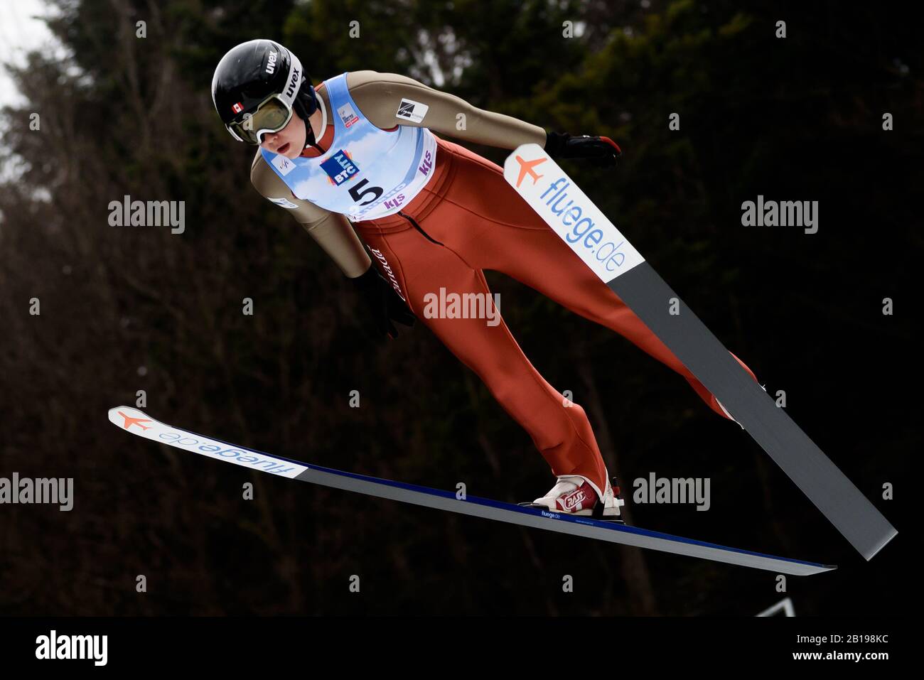 Nicole Maurer of Canada competes during the FIS Ski Jumping World Cup ...