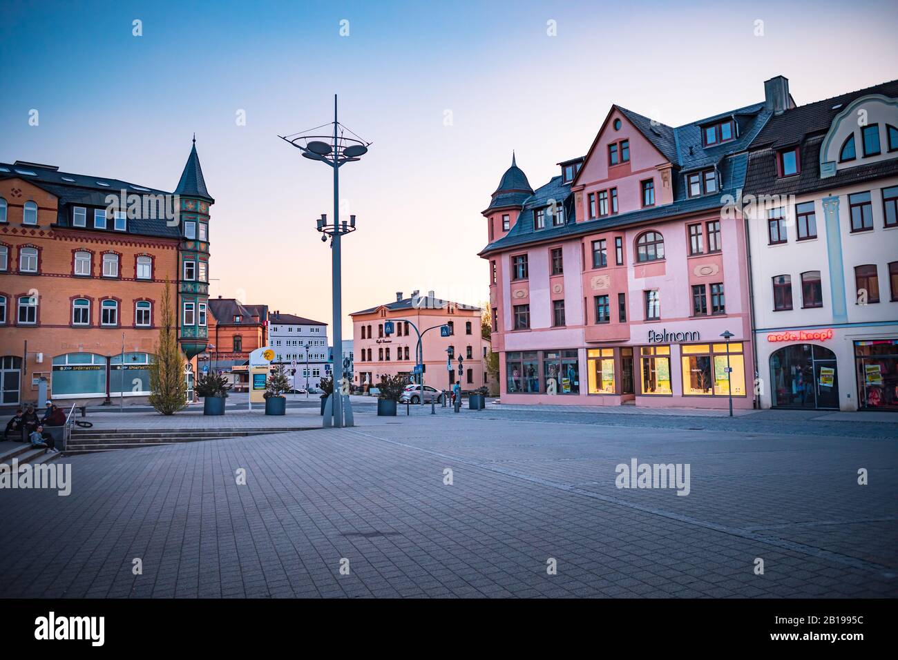 SONNEBERG, GERMANY - CIRCA APRIL, 2019: Plaza PIKO-Platz of Sonneberg ...
