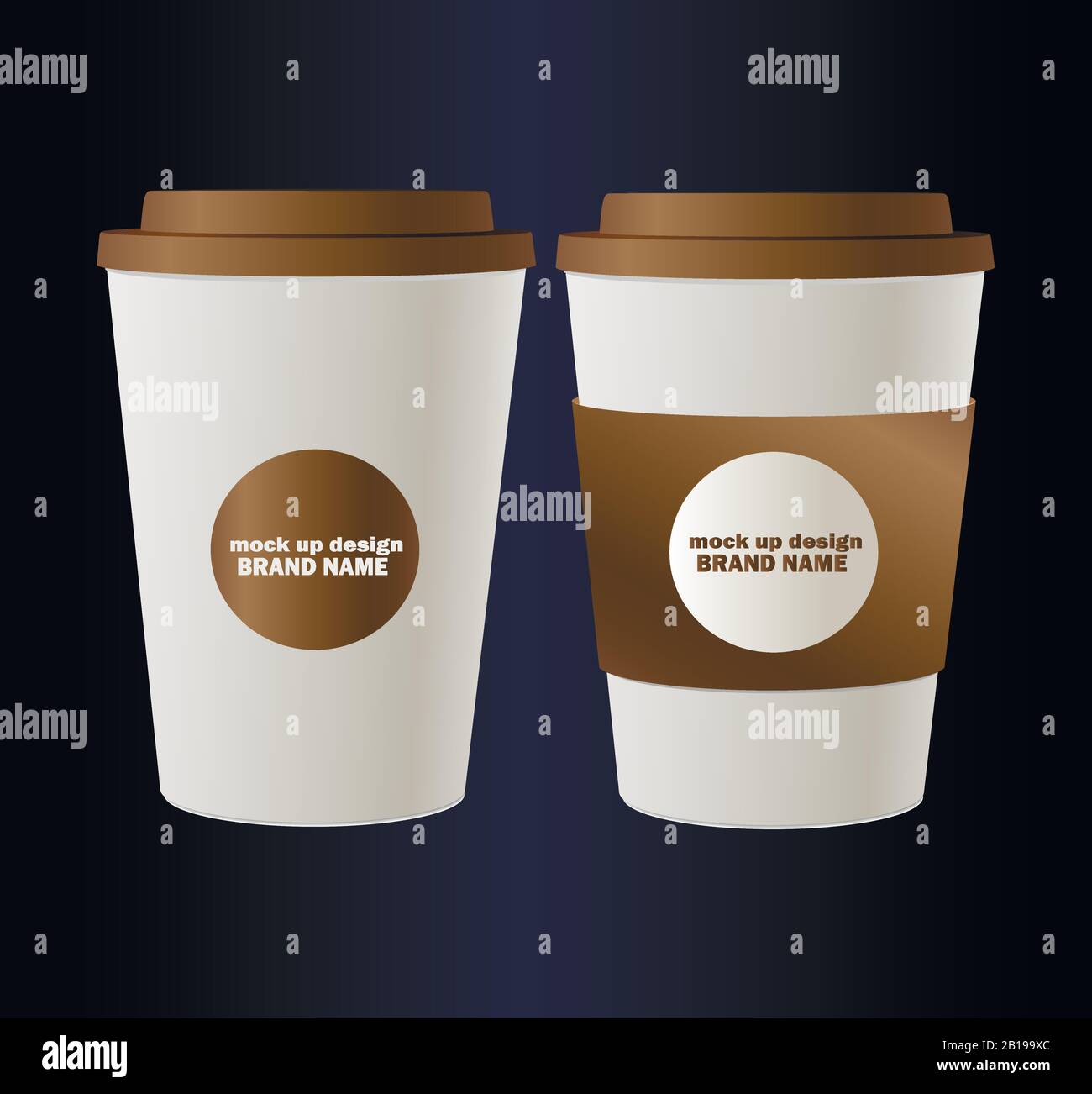 Collection of branded coffee glasses Stock Vector Image & Art - Alamy