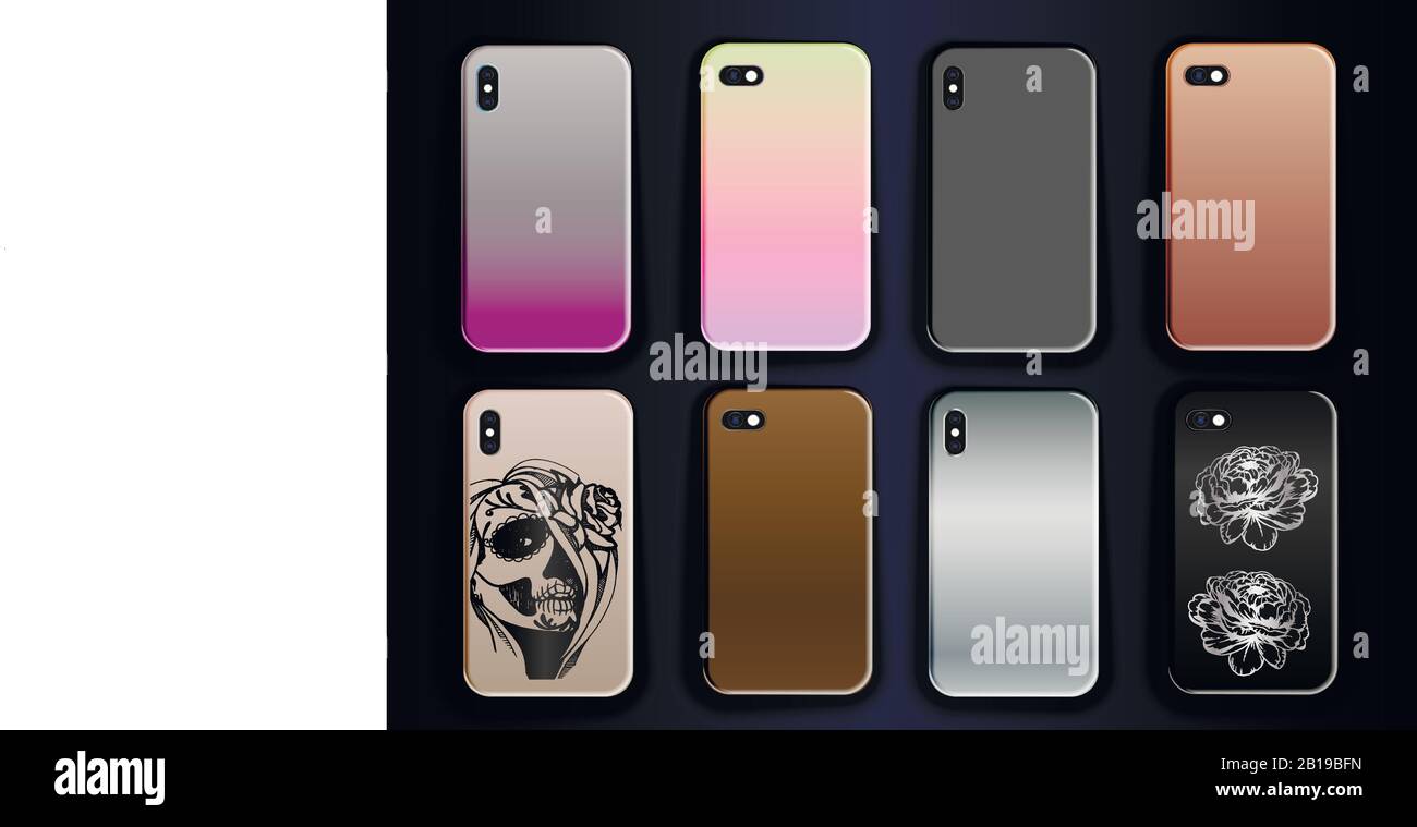 Gradient metallic set for print on a smartphone case - a stylish ...