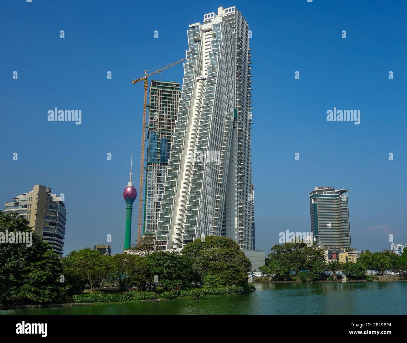 Colombo, Sri Lanka. 14th Nov, 2019. Skyline with television tower ...