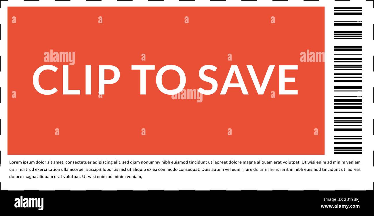 Coupon boundary box with a dotted cut line Stock Vector Image & Art - Alamy