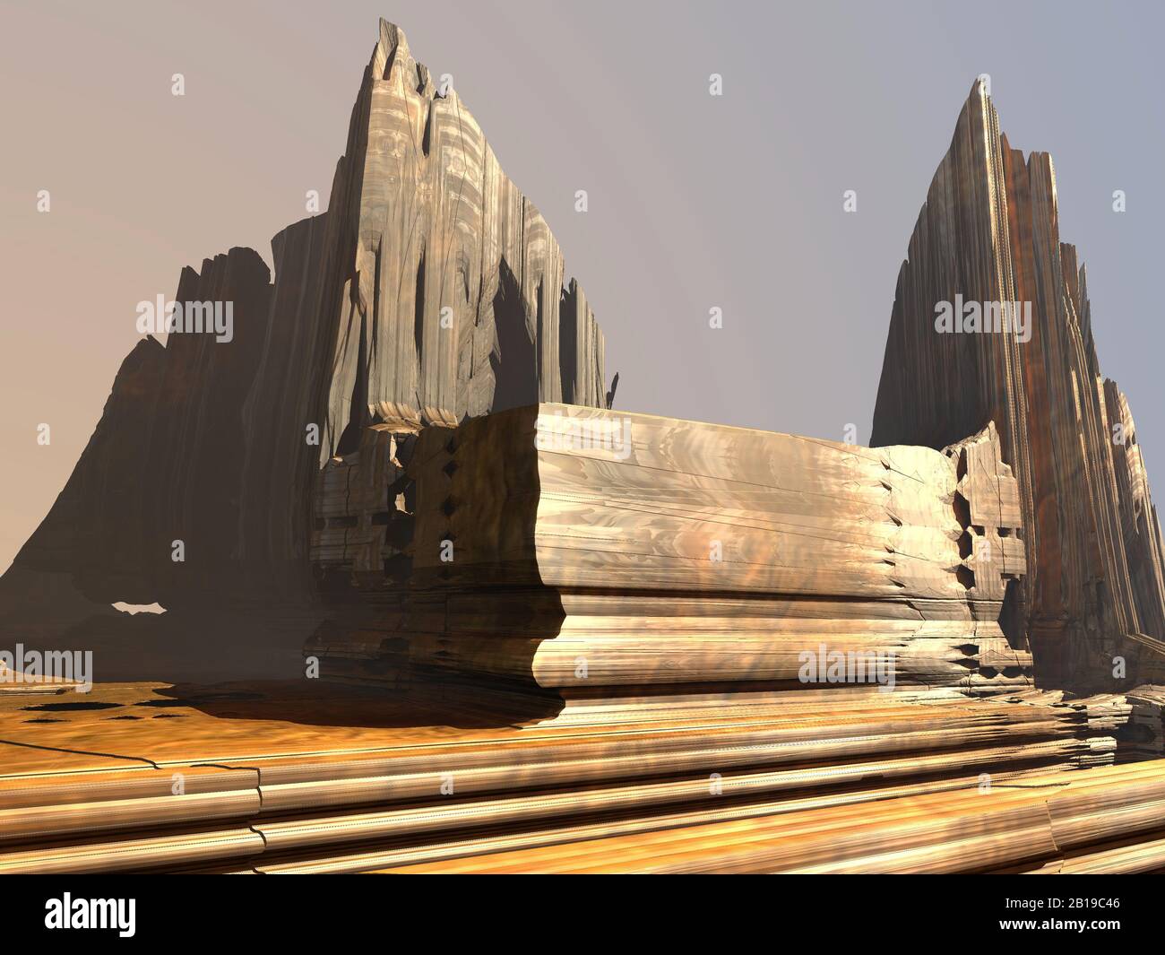 Computer rendered virtual scenery for art and entertainment Stock Photo ...