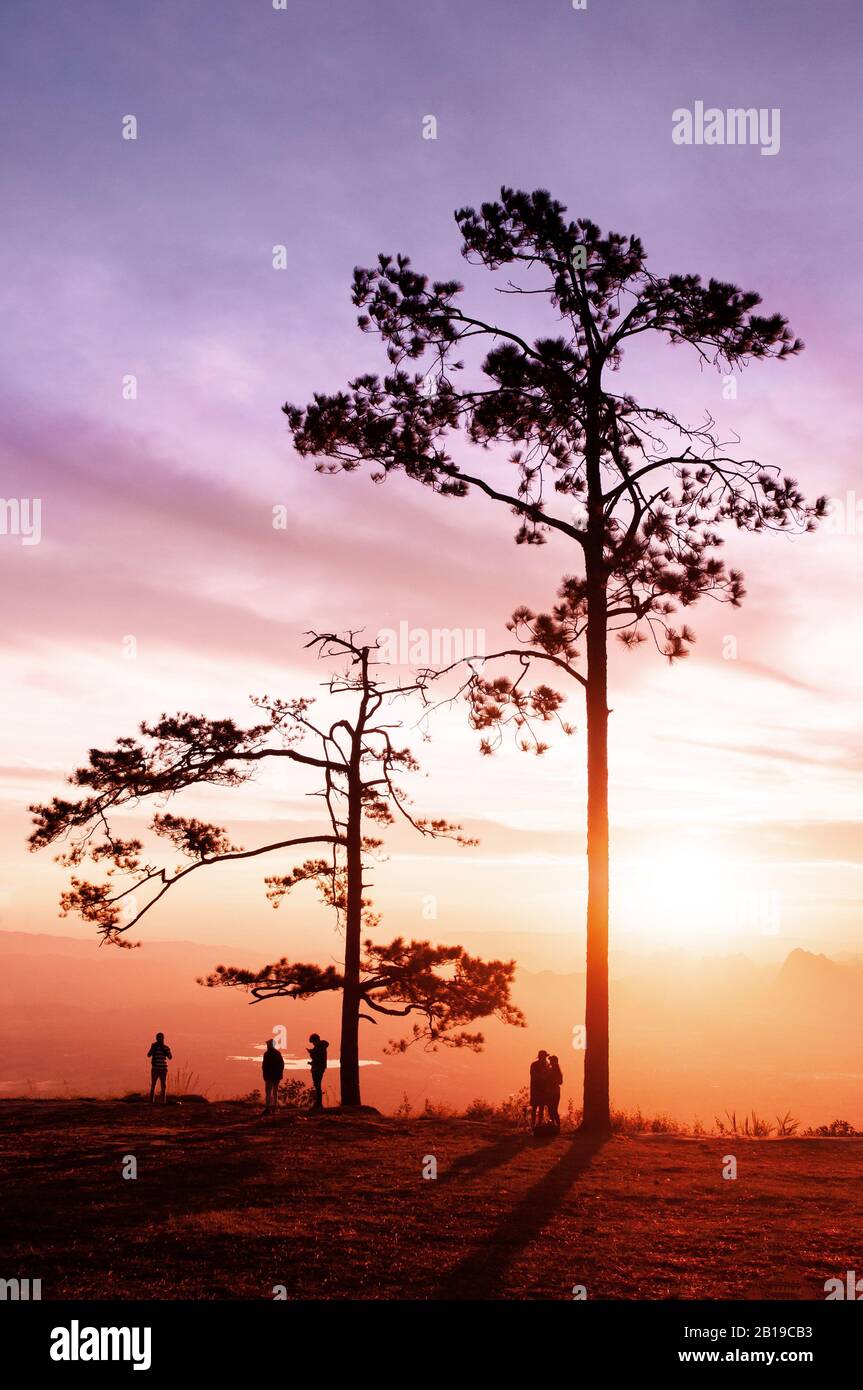 OCT 31, 2019 Loei, Thailand - Beautiful charming dramatic sunrise with ...