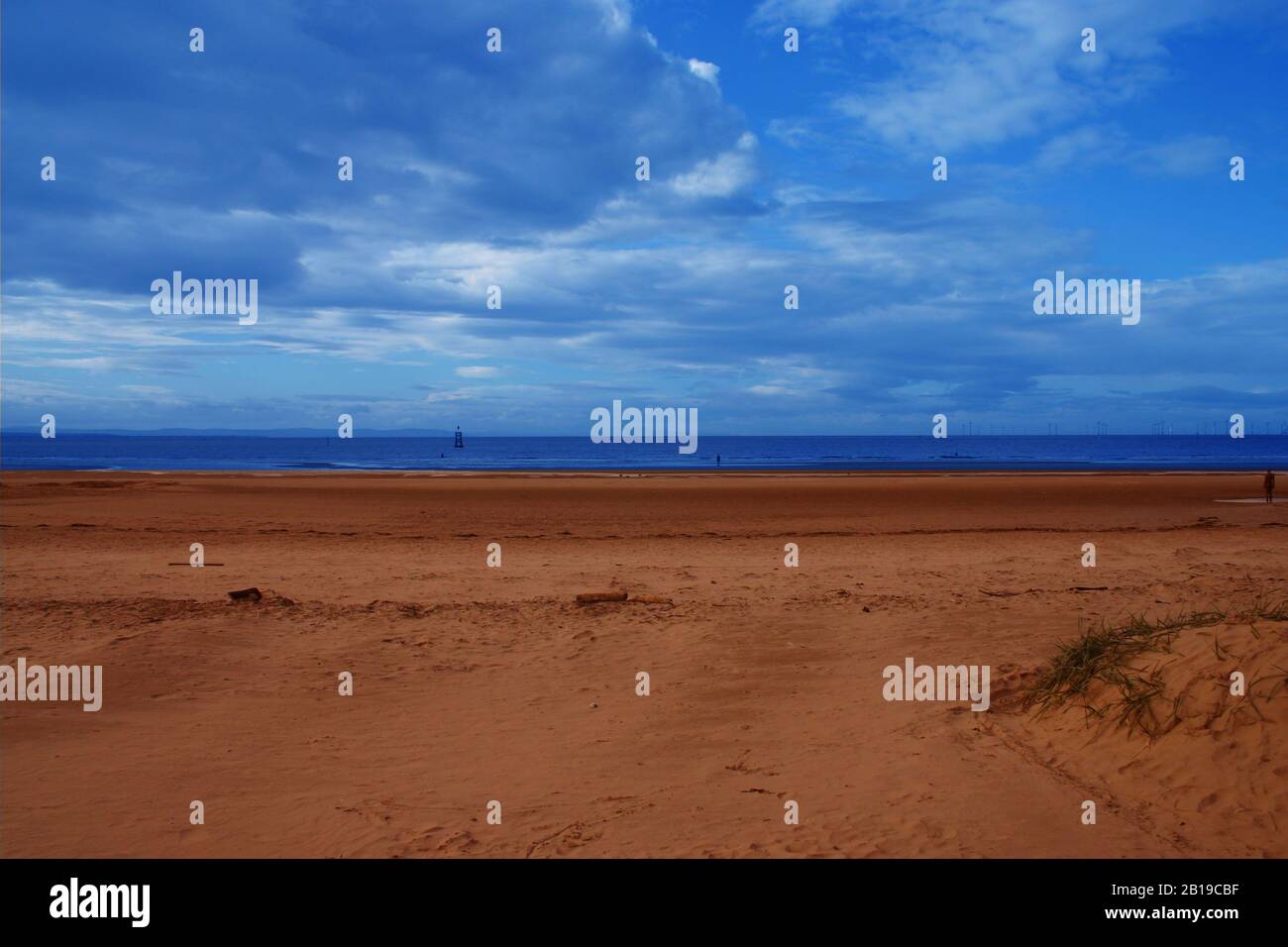 Crosby beach landscape Stock Photo - Alamy