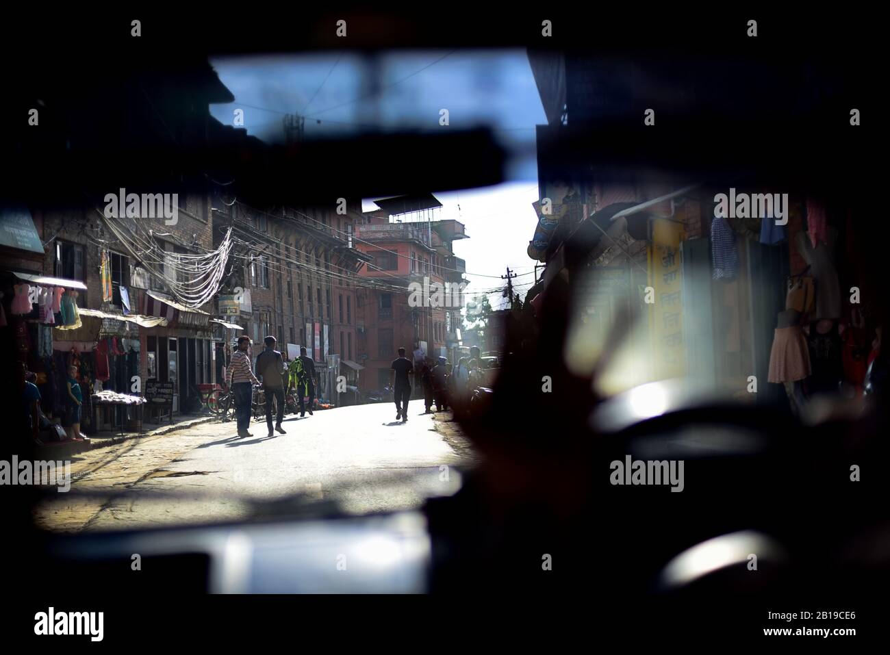 A scene from Bhaktapur-Kathmandu road travel Stock Photo - Alamy
