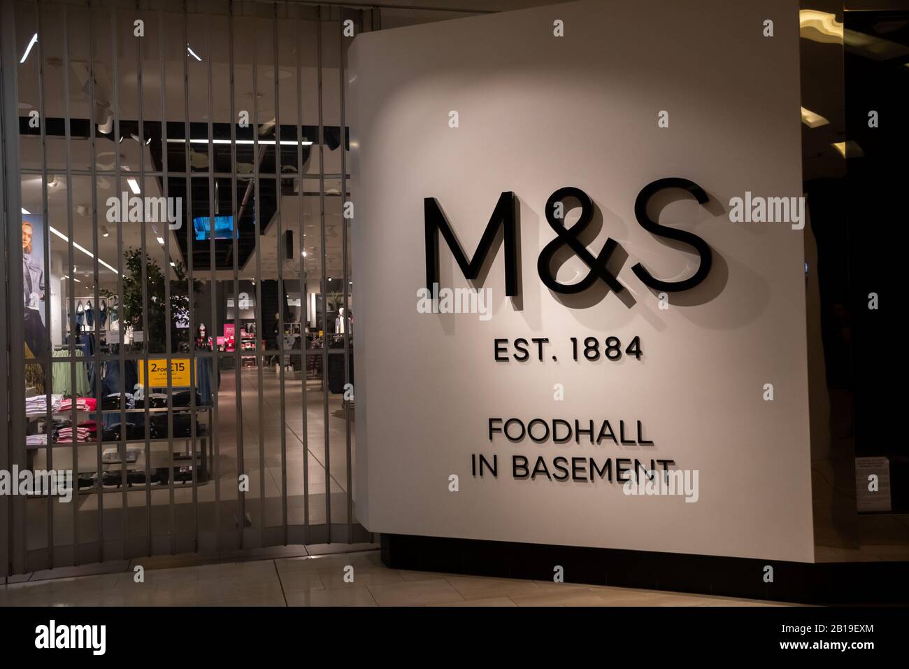 M&S Shopfront and Logo Stock Photo - Alamy