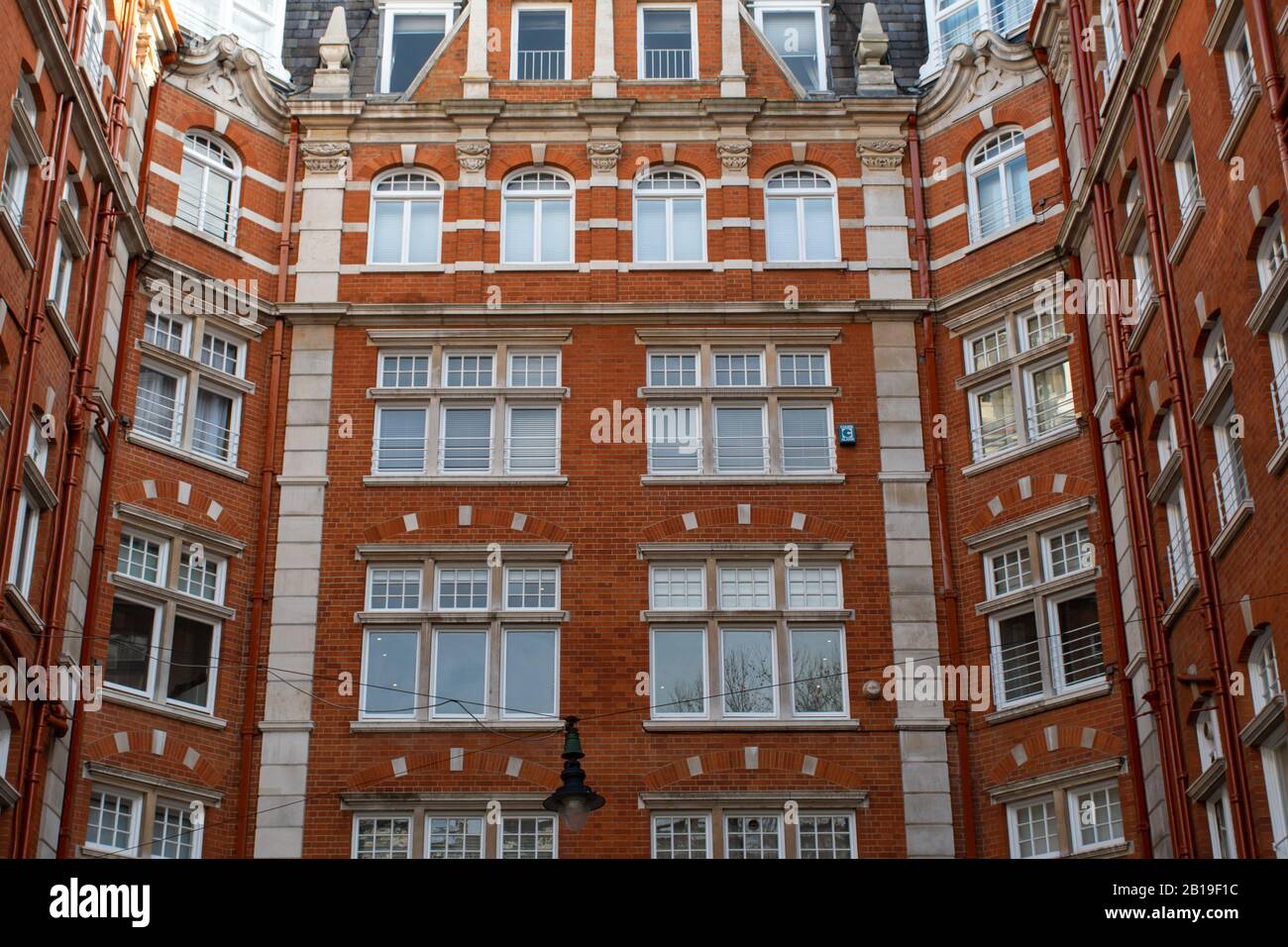 Large red brick building in South Kensington in London, England Stock ...