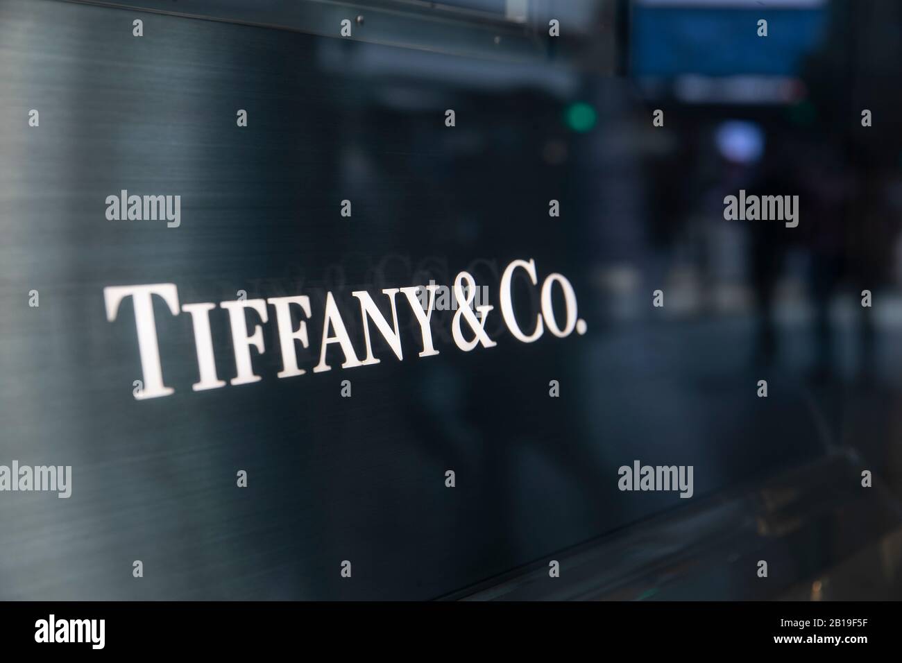 Tiffany & Co brand store and logo seen in Hong Kong Stock Photo - Alamy