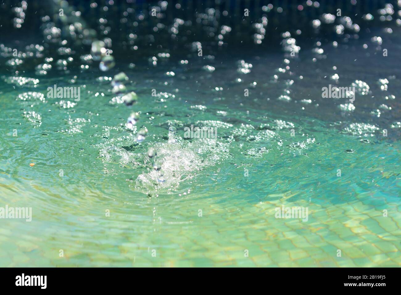 Water splash in the pool, close up Stock Photo - Alamy