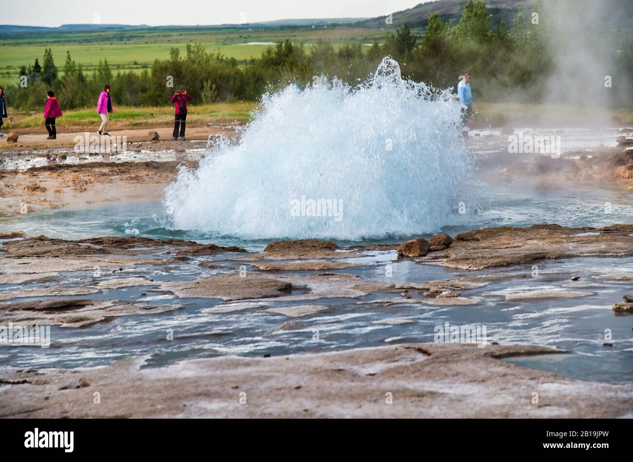 The Great Geysir is a geyser in southwestern Iceland Stock Photo - Alamy