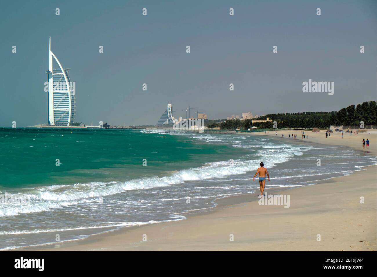 The beautiful Al Sufouh beach and the Burj Al Arab luxury hotel , Dubai ...
