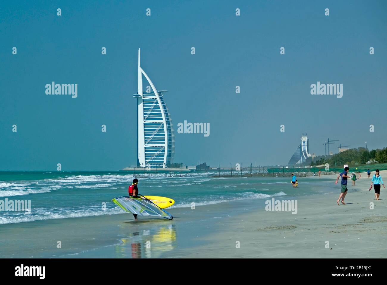 The beautiful Al Sufouh beach and the Burj Al Arab luxury hotel , Dubai ...
