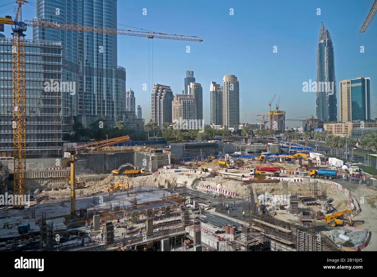 Buildings under construction in Dubai, United Arab Emirates, Middle ...