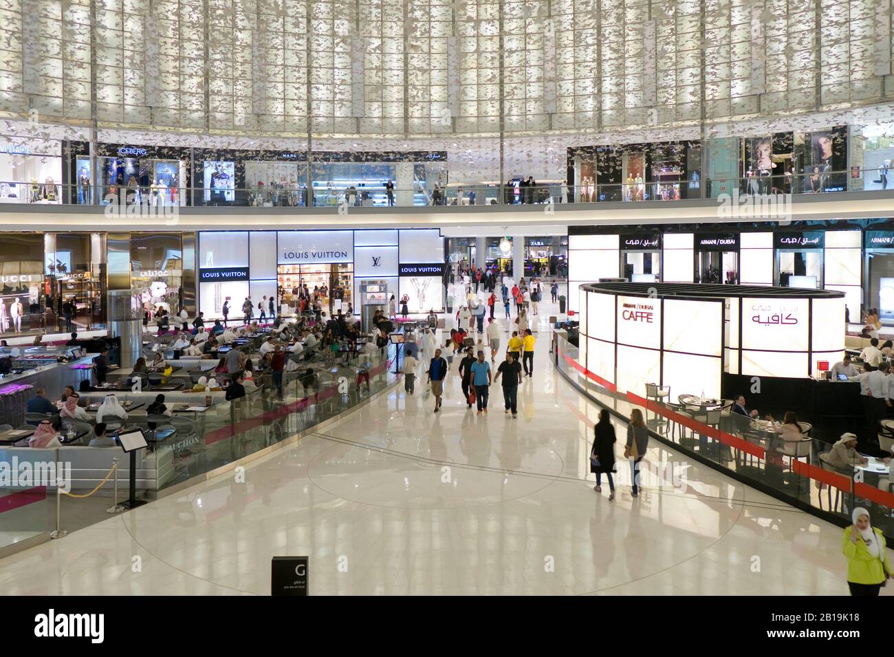Armani Café in Dubai Mall shopping centre, Dubai, United Arab Emirates ...