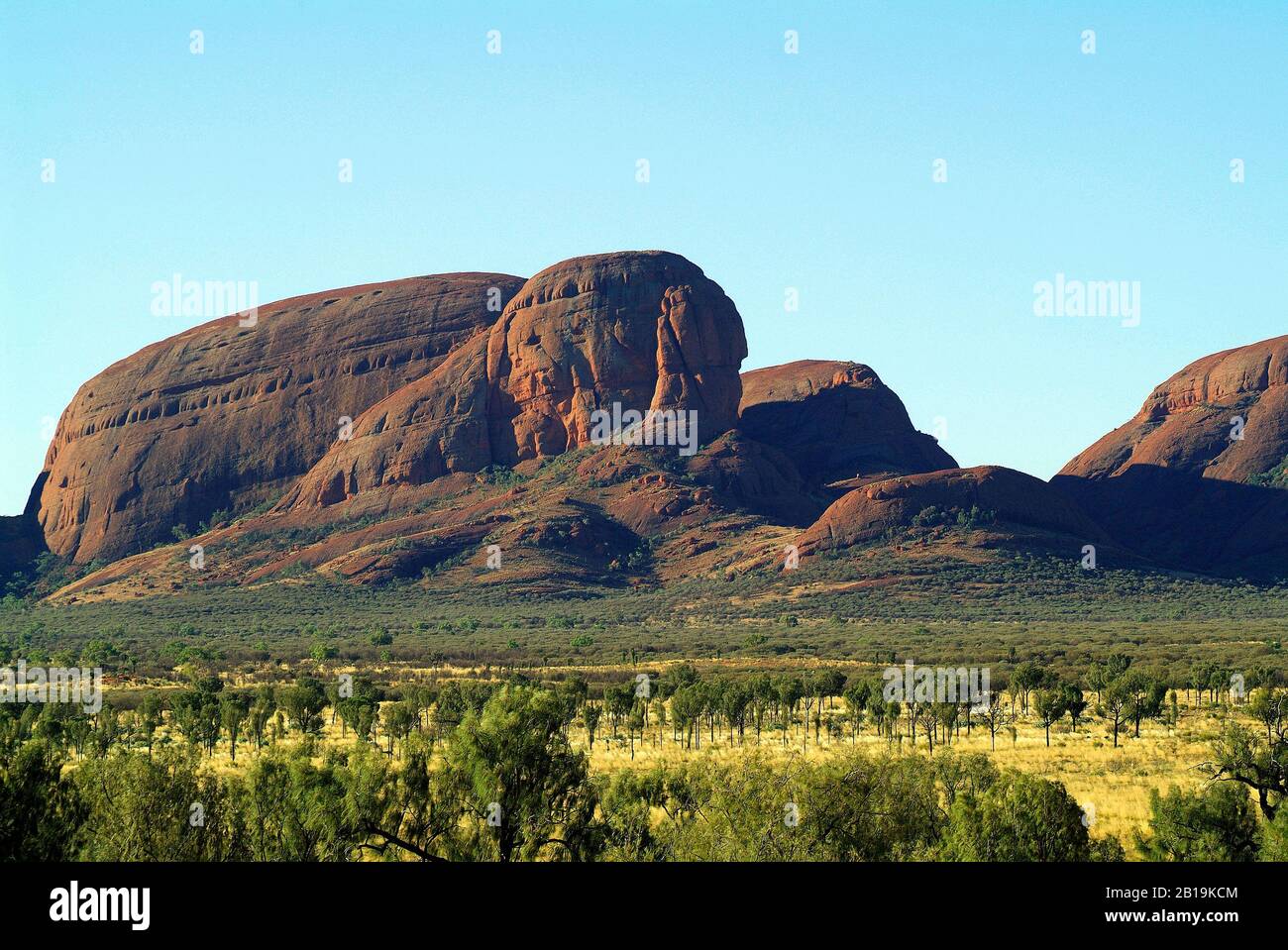 Australia, the Olgas aka Kata Tjuta by aborigines inhabitants with ...