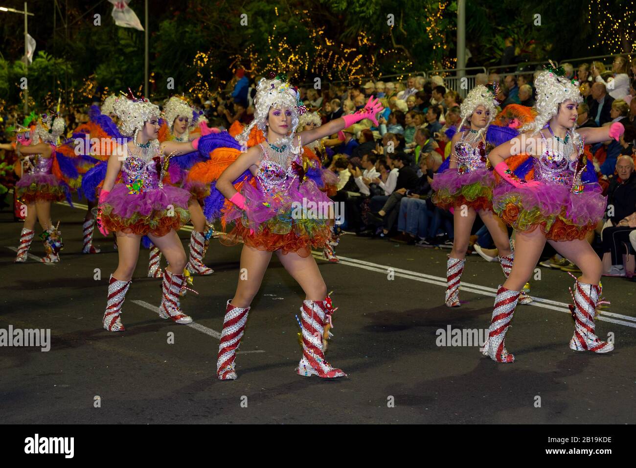 FUNCHAL, PORTUGAL - FEBRUARY 2020: Participants of Madeira island ...