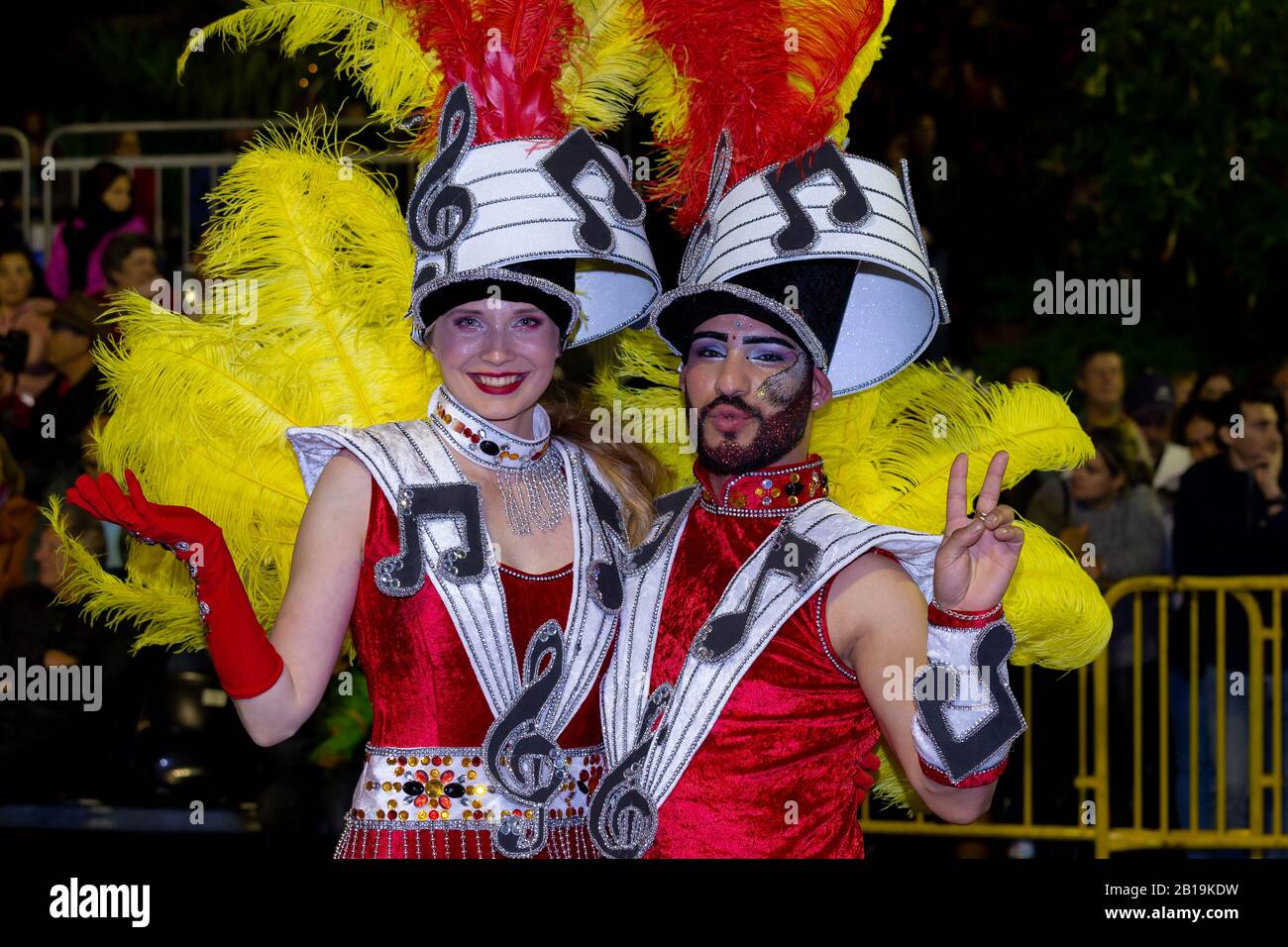 FUNCHAL, PORTUGAL - FEBRUARY 2020: Participants of Madeira island ...