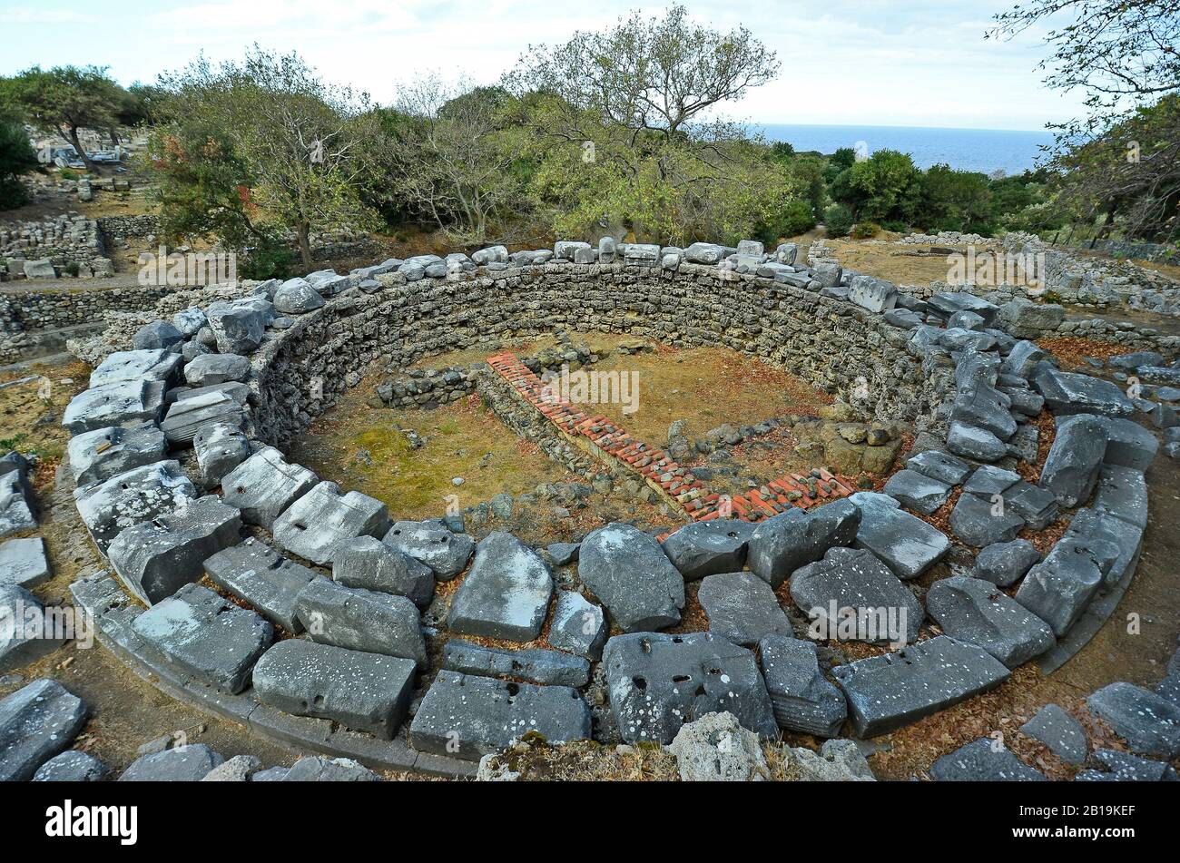 Greece, Samothrace, Sanctuary of the great gods in Palaeopolis, ancient ...