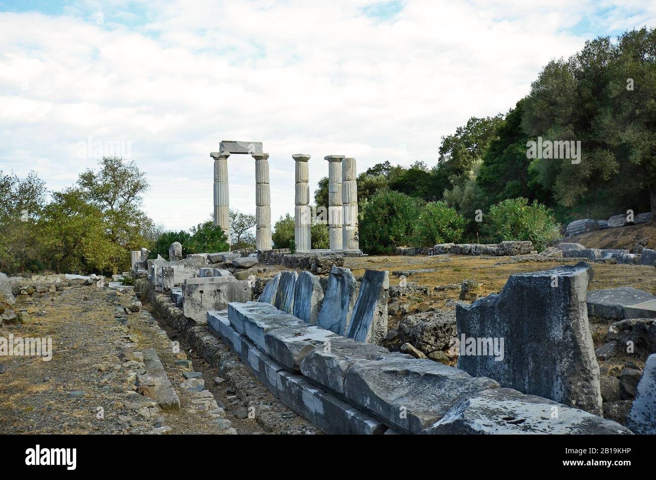 Greece, Samothrace, Sanctuary of the great gods in Palaeopolis, ancient ...
