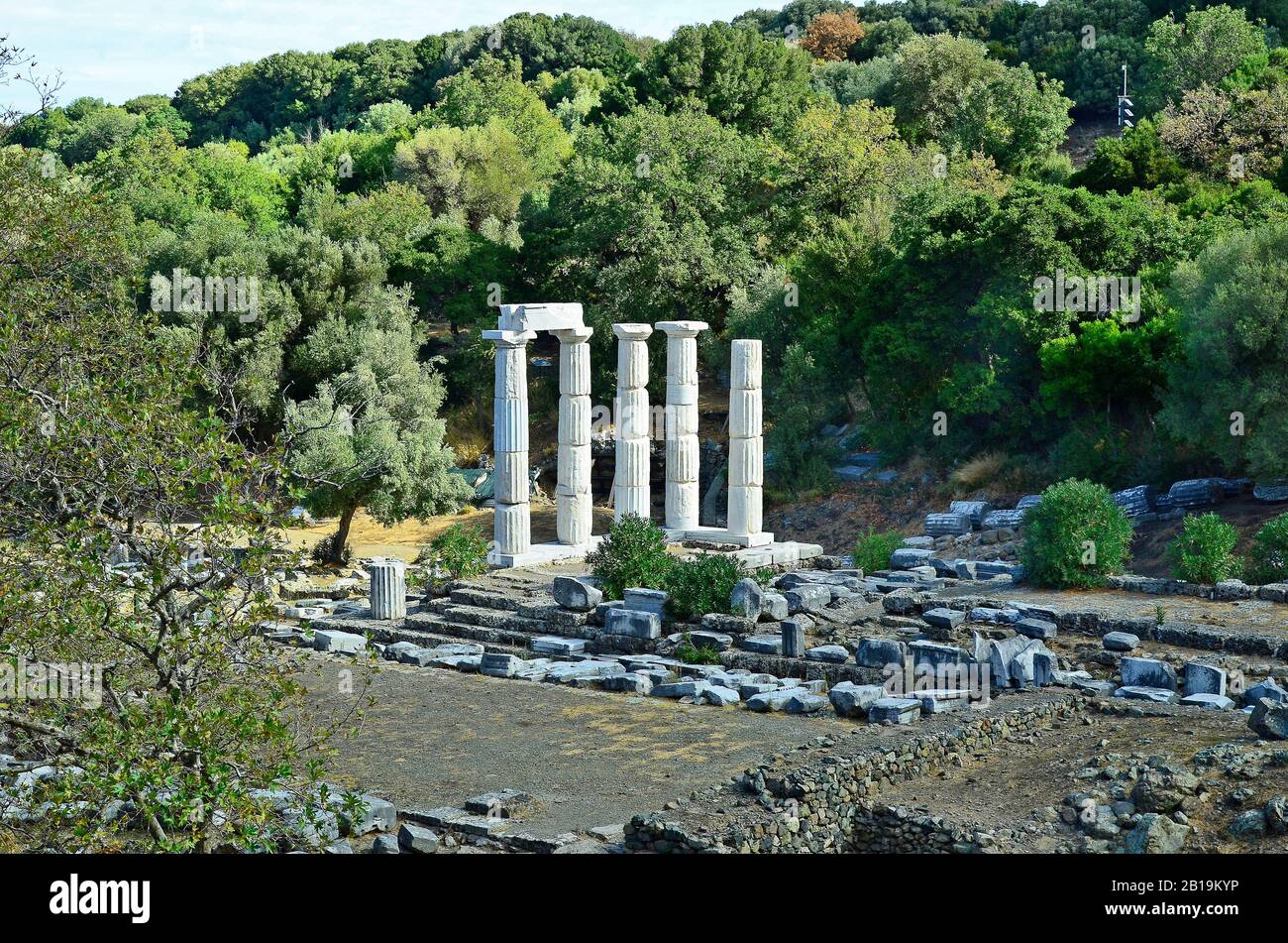 Greece, Samothrace, Sanctuary of the great gods in Palaeopolis, ancient ...