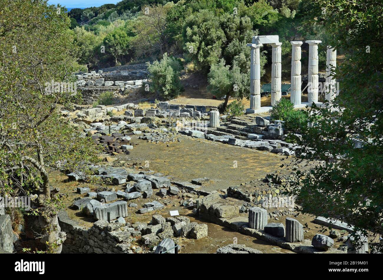 Greece, Samothrace, Sanctuary of the great gods in Palaeopolis, ancient ...
