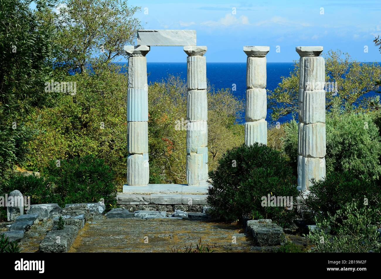 Greece, Samothrace, Sanctuary of the great gods in Palaeopolis, ancient ...